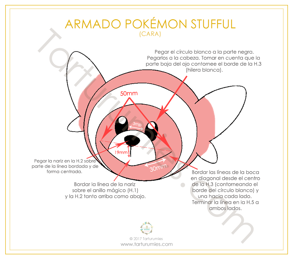Amigurumi Patrón: Pokémon Stufful - Tarturumies